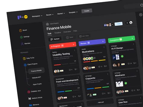 my task project management dashboard behance