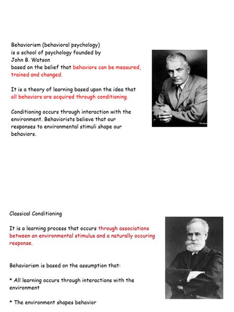 behaviorism pdf classical conditioning reinforcement