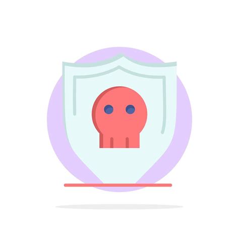 Shield Security Secure Plain Abstract Circle Background Flat Color Icon