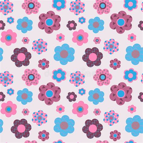 Cute Ornamental Pattern With Flowers And Patterns Stock Vector