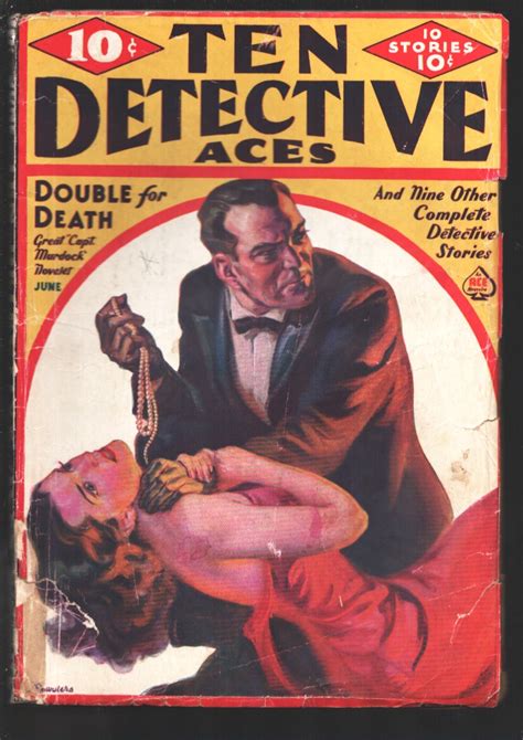 Ten Detective Aces 11937 Norman Saunders Strangulation Cover Gt
