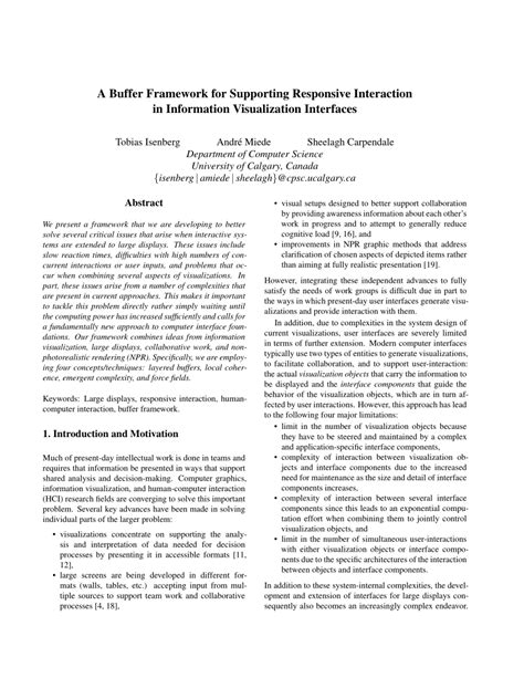 Pdf A Buffer Framework For Supporting Responsive Interaction In
