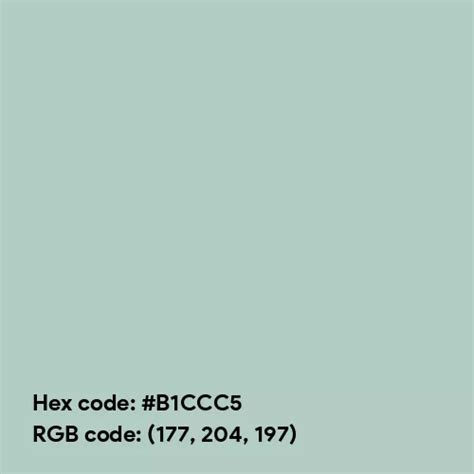 Light Teal Ral Design Color Hex Code Is B1ccc5