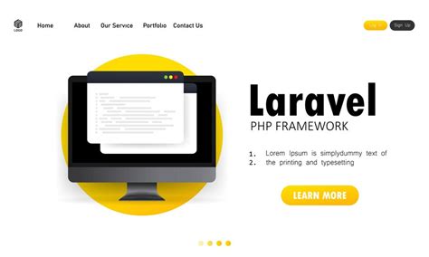 Premium Vector Learn To Code Laravel Php Framework Programming