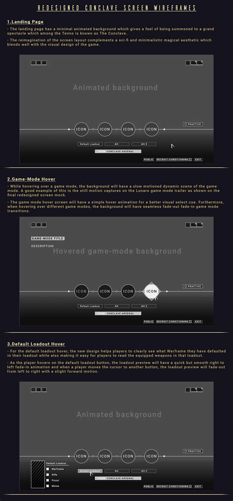 Warframe Conclave Screen Ui Concept Behance