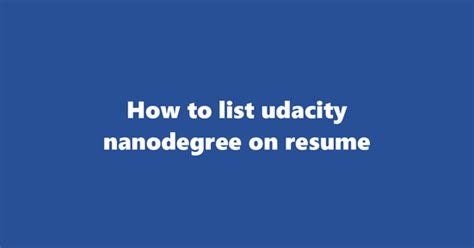 Udacity Nanodegree On Resume How To List Data Analyst Mobile App