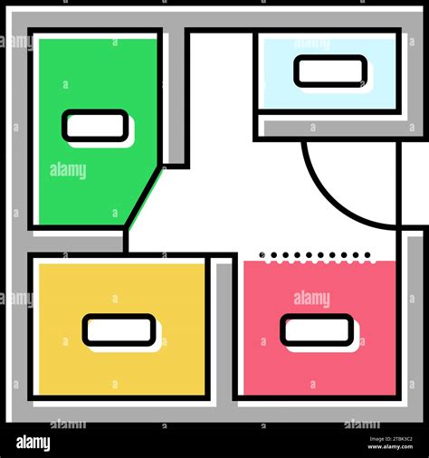 Room Layout Planning Interior Designer Color Icon Vector Illustration Stock Vector Image And Art