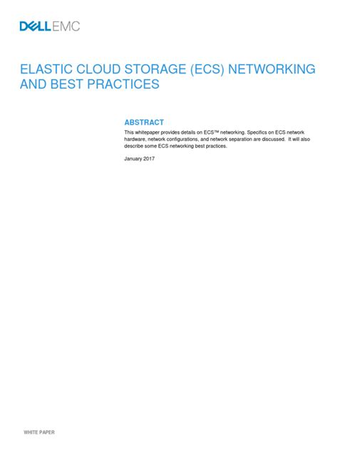 H15718 Ecs Networking Bp Wp Pdf Network Topology Computer Network