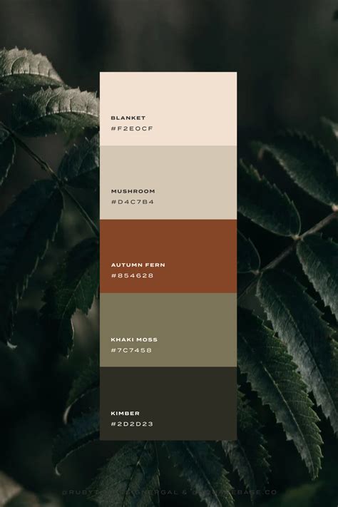 Autumnal Natural And Warm Colour Palette With Hex Code Earth Colour