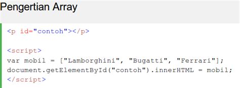 Pengertian Array Cara WEB