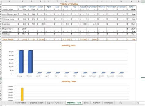 shopify excel template