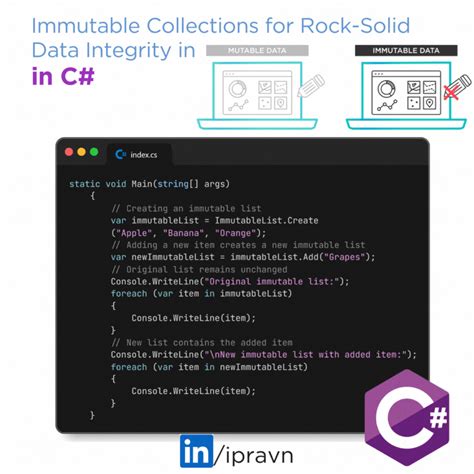 Praveen Kumar on LinkedIn: #csharp #immutablecollections #codequality #softwaredevelopment #dotnet