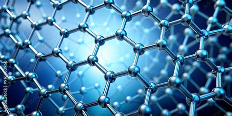 Scientific Of Graphene Molecule Structure With Hexagonal Pattern Graphene Molecule Structure