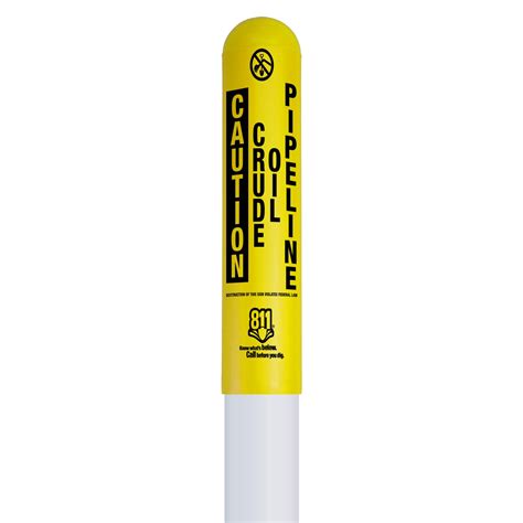 Caution Crude Oil Pipeline Bullet Marker Pipemarker