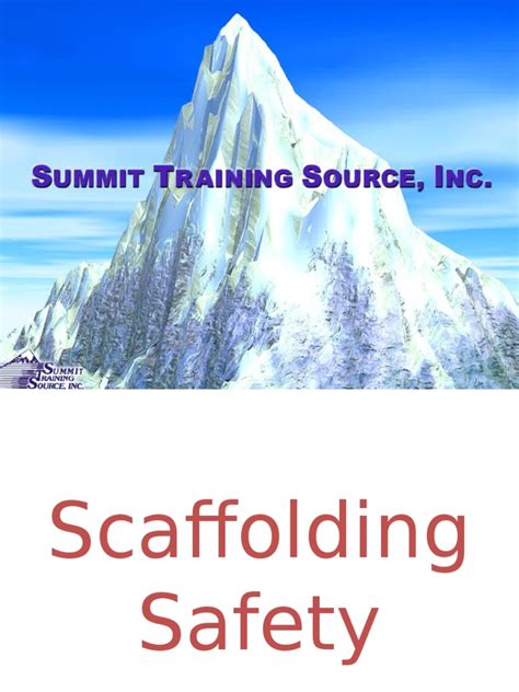 Scaffolding Safety Erecting And Dismantling Pdf Stairs Scaffolding