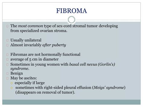Sex Cord Stromal Tumors Pathology Pptx Reproductive Health