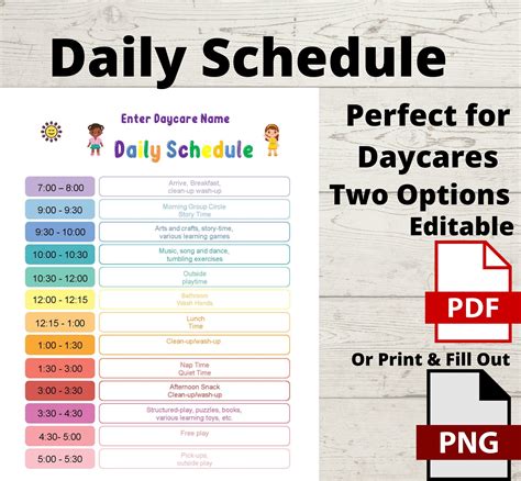 Daycare Schedule Ideas Artofit