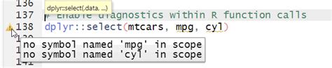 Meaning Of Option Enable Diagnostics Within R Function Calls RStudio IDE Posit Community