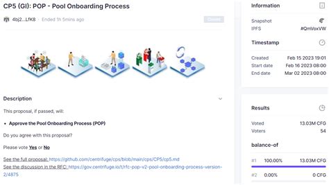 Cp5 Gi Pop Pool Onboarding Process Proposals Centrifuge Governance Forum