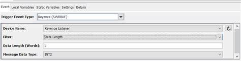 Defining A Trigger For A Keyence Unsolicited Message