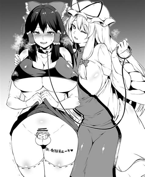 Hakurei Reimu And Yakumo Yukari Touhou Drawn By Makin Tama Danbooru