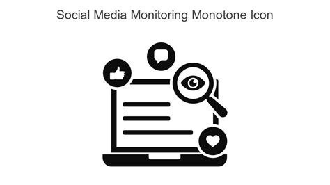 Social Media Monitoring Monotone Icon In Powerpoint Pptx Png And Editable Eps Format Ppt Slide