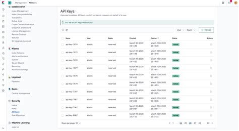 test elasticsearch api key ui with large number of keys · issue 57557