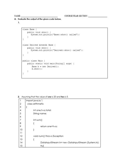 Quiz Inheritancedocx Pdf Computer Programming Software Engineering