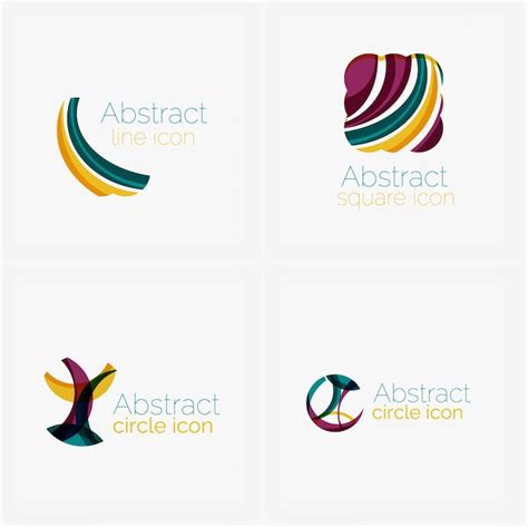 Premium Vector Abstract Symmetric Geometric Shapes Business Icon