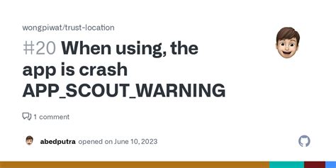 When Using The App Is Crash Appscoutwarning · Issue 20 · Wongpiwat