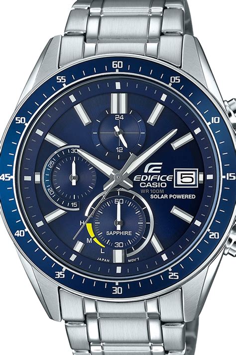 Casio Часовник със соларно захранван и хронометър Сребрист Emag Bg