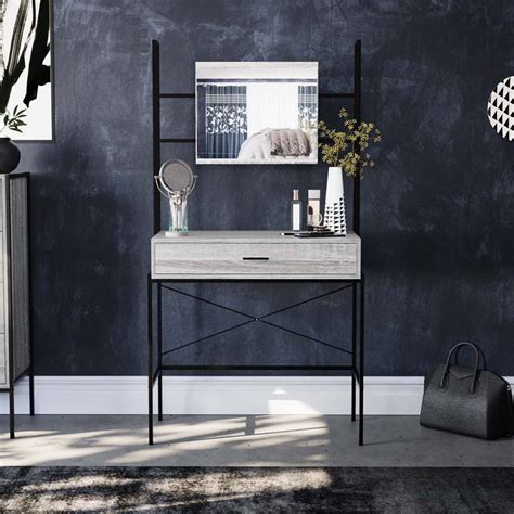 Borough Wharf Oscar Industrial Dressing Table With Mirror Modern Bedroom Furniture Reviews