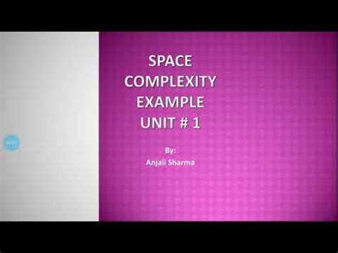 Space Complexity Design And Analysis Of Algorithms Daa Youtube