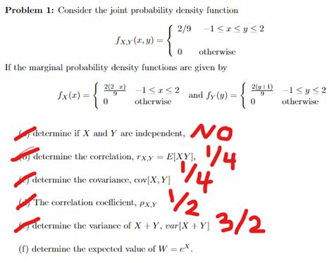 Solved Problem Consider The Joint Probability Density Chegg