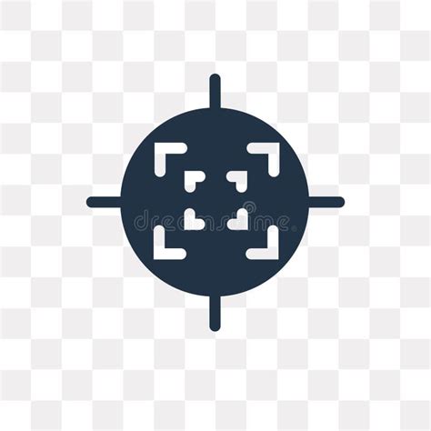 Target Vector Icon Isolated On Transparent Background Linear Ta Stock