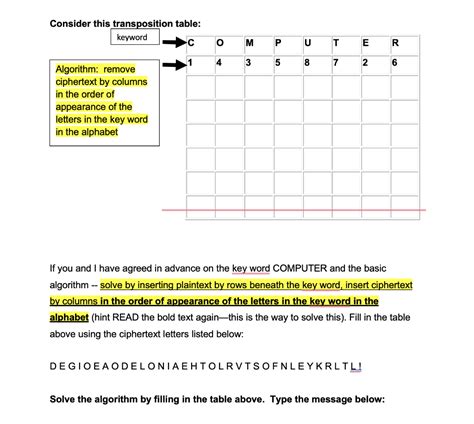 Solved Consider this transposition table: \begin{tabular}{l} | Chegg.com