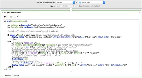 Mac OS Service To ZIP A Folder Declaration Of VAR