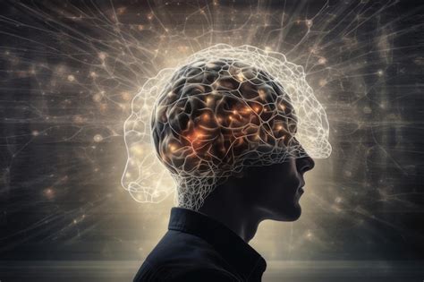 Premium Photo Silhouette Of Man Head With Neural Connections In Brain Generative Ai