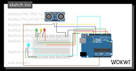 Latihansensor Jarak Wokwi Esp32 Stm32 Arduino Simulator