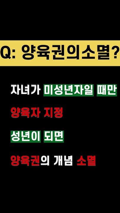 친권 양육권 차이에 대한 간략한 설명 친권 양육권 정의 비교 부터 친권자 양육자의 지정 비교 까지 속성으로 안내해 드립니다 Shorts 친권 양육권 차이