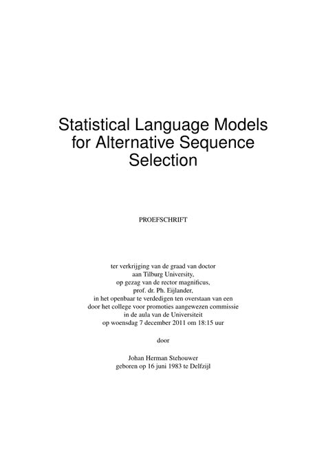 statistical language models for alternative sequence selection docslib
