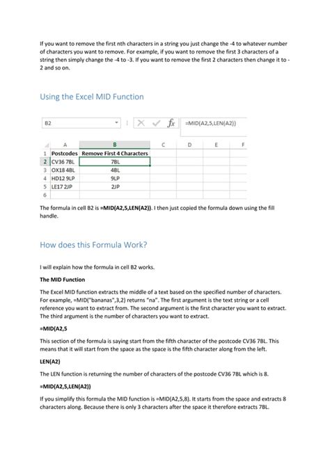 how to remove first 4 characters in excel column design talk