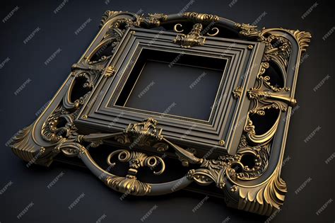 Premium Ai Image Sophisticated Metal Detector Frame With Elements Of Gold And Iron Created