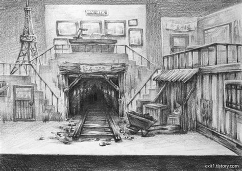 무대에 있는 미대모아님의 핀 스케치북 드로잉 드로잉 무대 세트 디자인