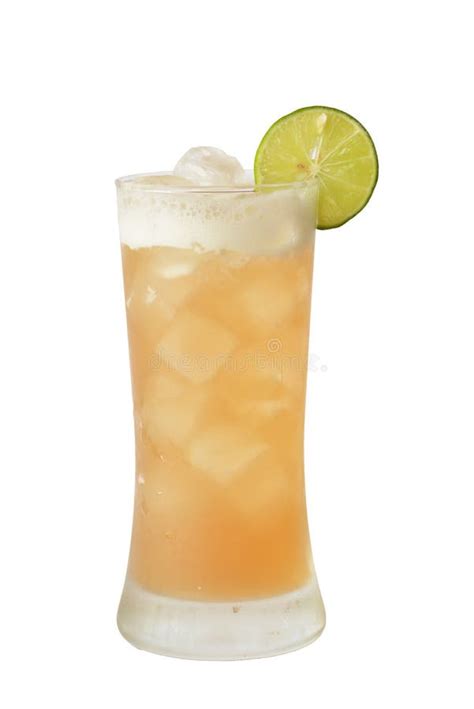 Sex On Thr Beach Cocktails And Alcohol On White Background Stock Image