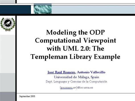 modeling the odp computational viewpoint with uml 2