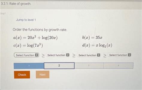 Solved 3 2 1 Rate Of Growth 3zqy7 Jump To Level 1 Order