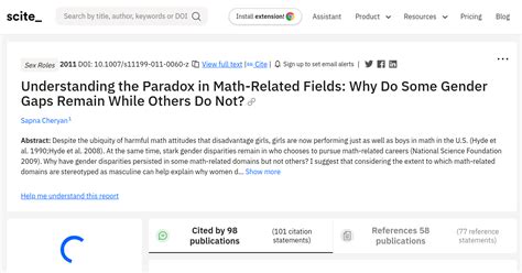 Understanding The Paradox In Math Related Fields Why Do Some Gender Gaps Remain While Others Do