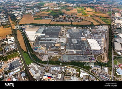 aerial view bmw factory regensburg automotive plant car factory