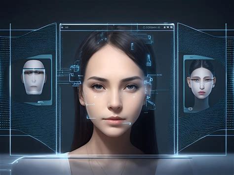 Premium Photo Implementation Of Computer Vision Facial Recognition Online Access Business Data